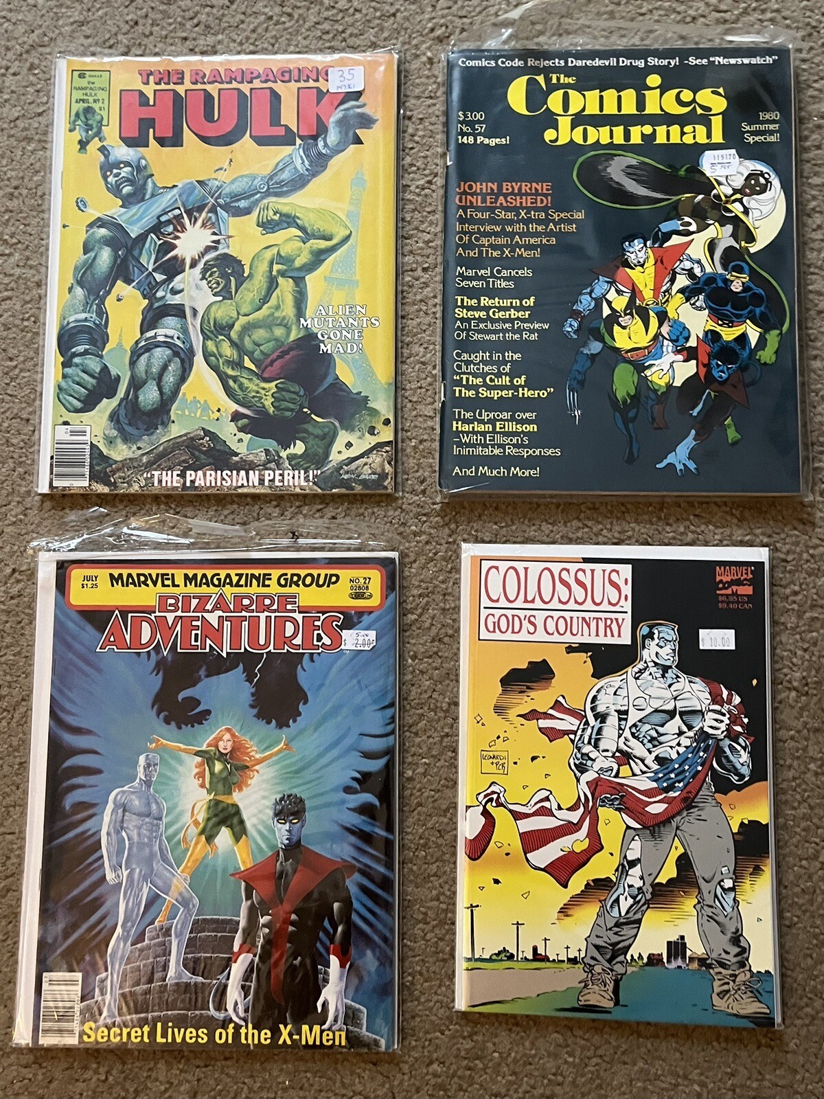 Rare X-Men Appearances Marvel Magazines Wolverine, Nightcrawler, Storm ...