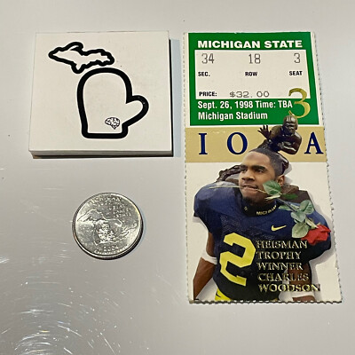 1998 Michigan v MSU Spartans TOM BRADY Original Football Ticket State ...