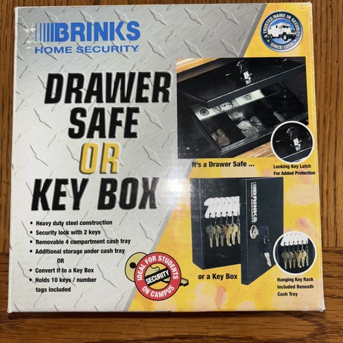 NIB New Brinks Drawer Safe Key Box 7"x7" Home Security Lock Model #4010 ...