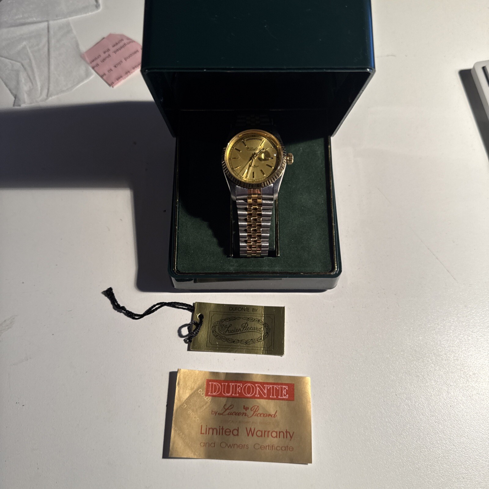 Vintage DUFONTE BY Lucien Piccard Presidential Watch … - Gem