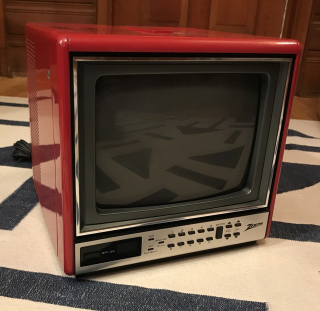 Vintage 1986 Zenith Cube 9" Color Portable W Handle Gaming TV C0920A ...