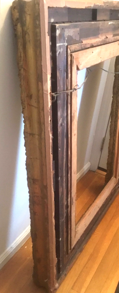 19th C Antique Victorian Art Frame 43"x35" Solid Wood w. Gesso, Gilt | eBay