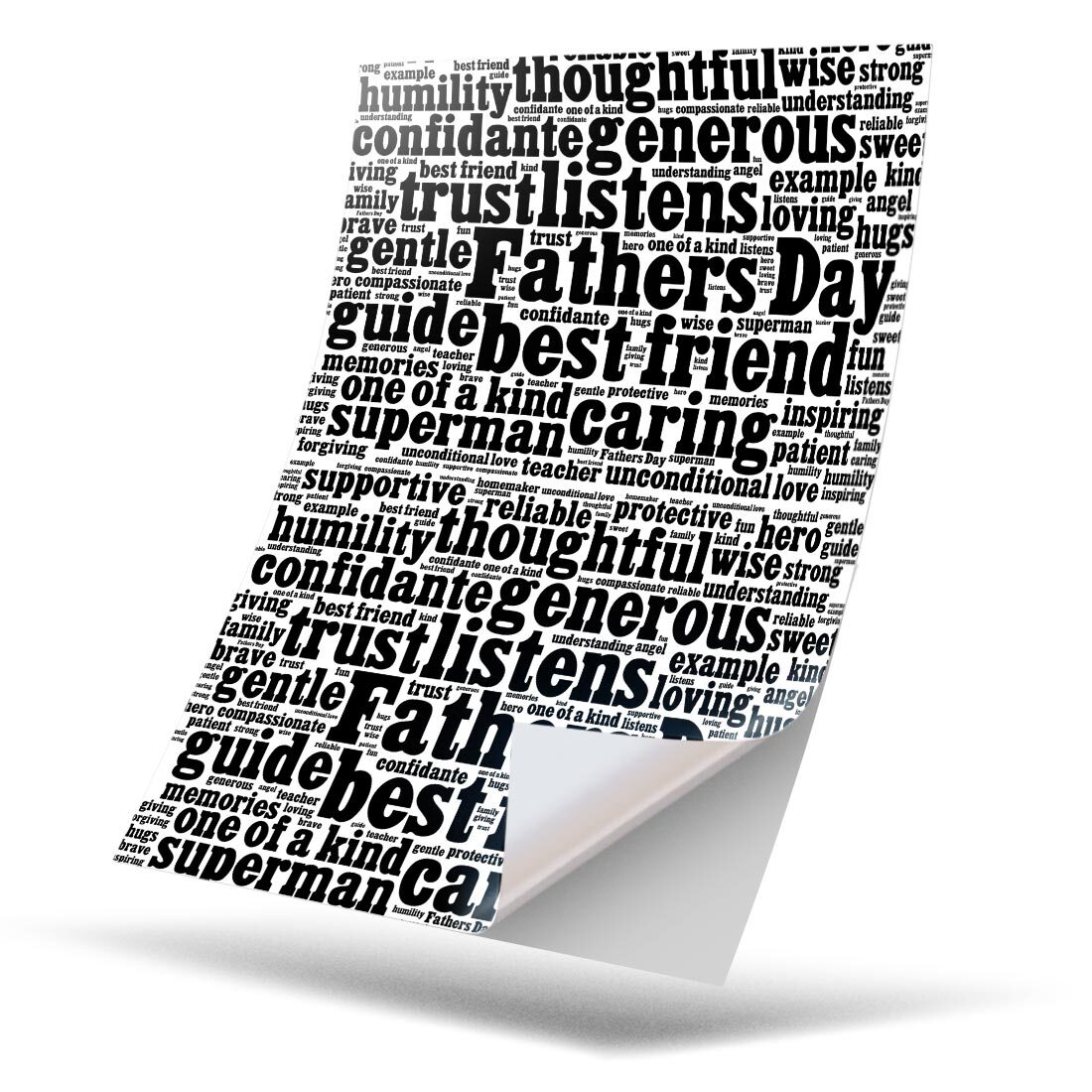 1 x Vinyl Sticker A4 - Fathers Day Word Art Dad Daddy #8781 | eBay UK