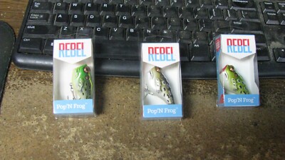 Rebel topwater, Pop n frog", 3 ct, 3 colors, free shipping | eBay