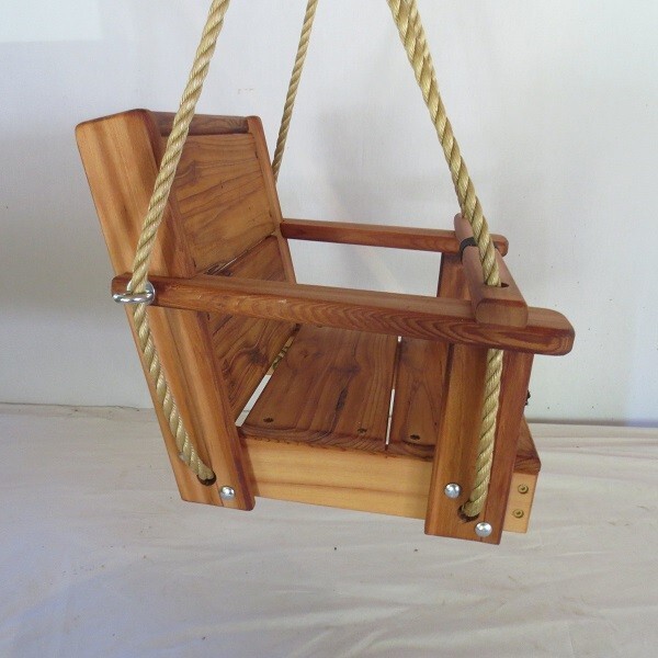 Pine Wood Baby Swing-Toddler Swing-Wood Swing-with 15 feet of Rope each ...