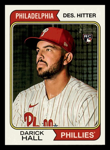 Darick Hall RC Rookie 2023 Topps Heritage #140 Philadelphia Phillies ...