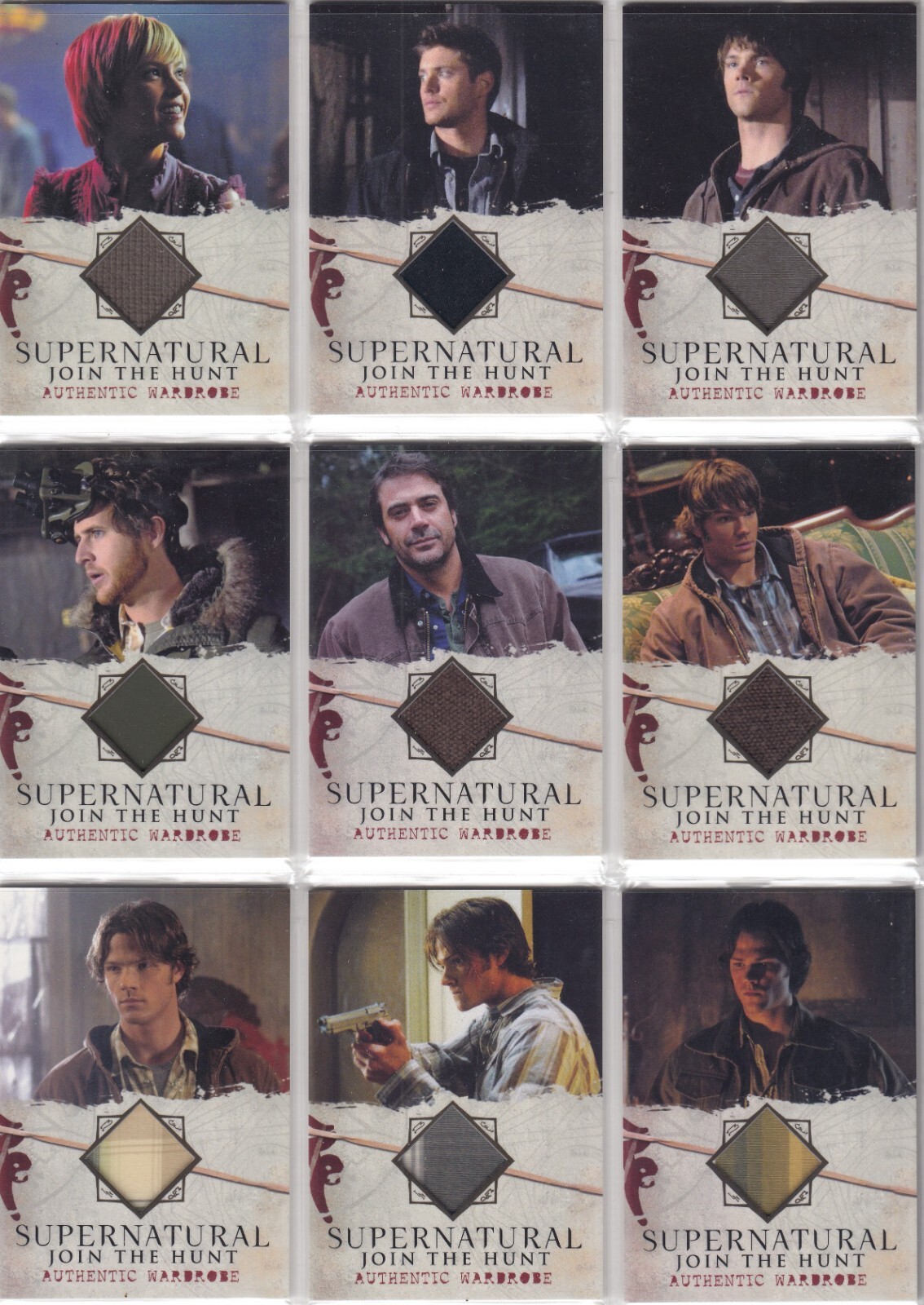 Supernatural Seasons 1 - 3 Auto / Wardrobe / Costume Card Selection ...