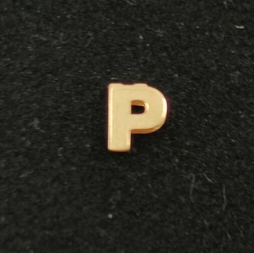 18K 750 Gold Pendant And Chain. Double P Letter Without Ring | eBay UK