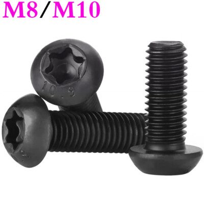 M8 M10 Grade 10.9 Steel Button Head Star Torx Machine Screws Bolts ...