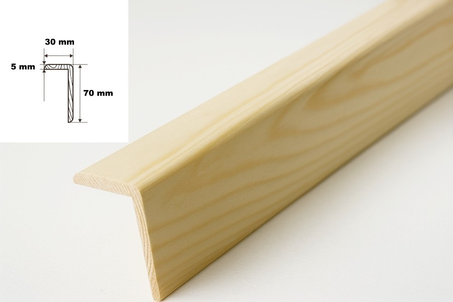 Pine Corner Trim Angle Decorative Moulding 2.4 metres Beading Wooden ...