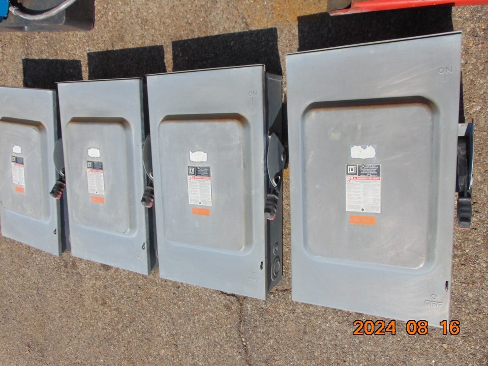 (1) SQUARE D H364NRB 200A FUSIBLE HEAVY DUTY SAFETY SWITCH 600V 3R ...