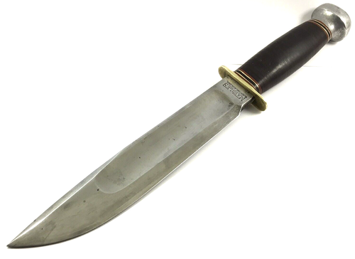 1923-39 Marble's 8" IDEAL Knife Full Hilt Leather Handles Aluminum Pom ...