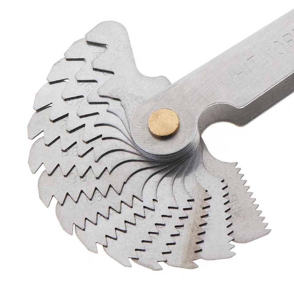 28 Blade Whitworth 55 Degree Screw Thread Pitch Gauge Set Industrial ...