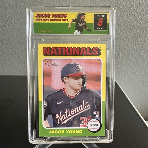 2024 Topps Heritage #394 Jacob Young Washington Nationals RC Rookie ...