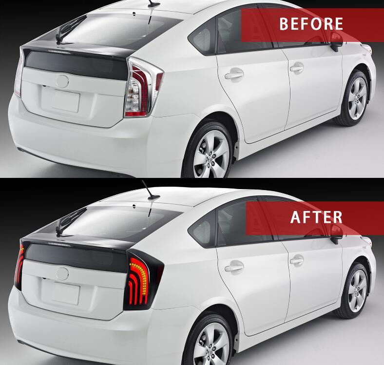 2010-2015 For Toyota Prius Tail Lamps Facelift LED Tail Lights Pair ...