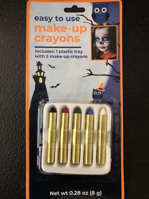 Easy to Use Make-up Crayons, Halloween Costmetics - 5 crayons (NEW) (0 ...