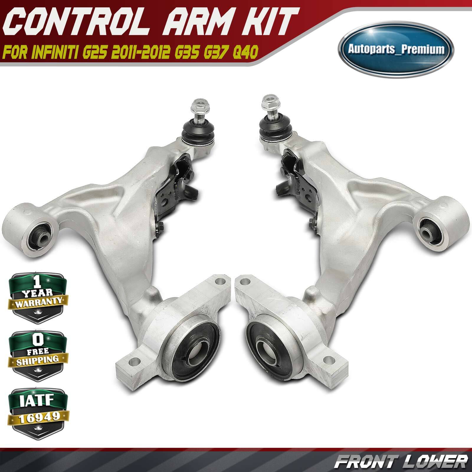 2x Front Lower Control Arm w/ Ball Joint for INFINITI G35 2007-2008 G25 ...