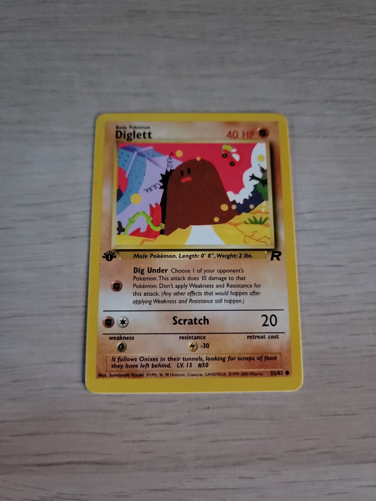 Pokémon Team Rocket 1st Edition Regular Finish Diglett 52/82 NM-MT OC21 ...