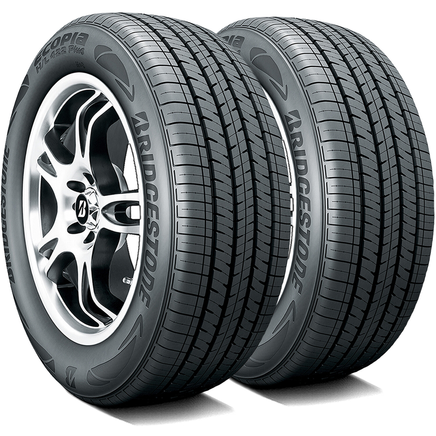 2 Tires 225/55R19 Bridgestone Ecopia H/L 422 Plus AS A/S All Season 99H ...