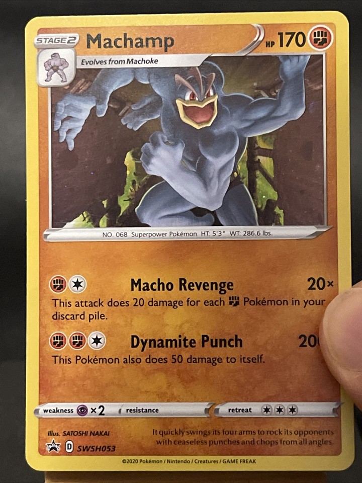 Pokemon Card Machamp SWSH053 Sword and Shield Promo Holo NM | eBay