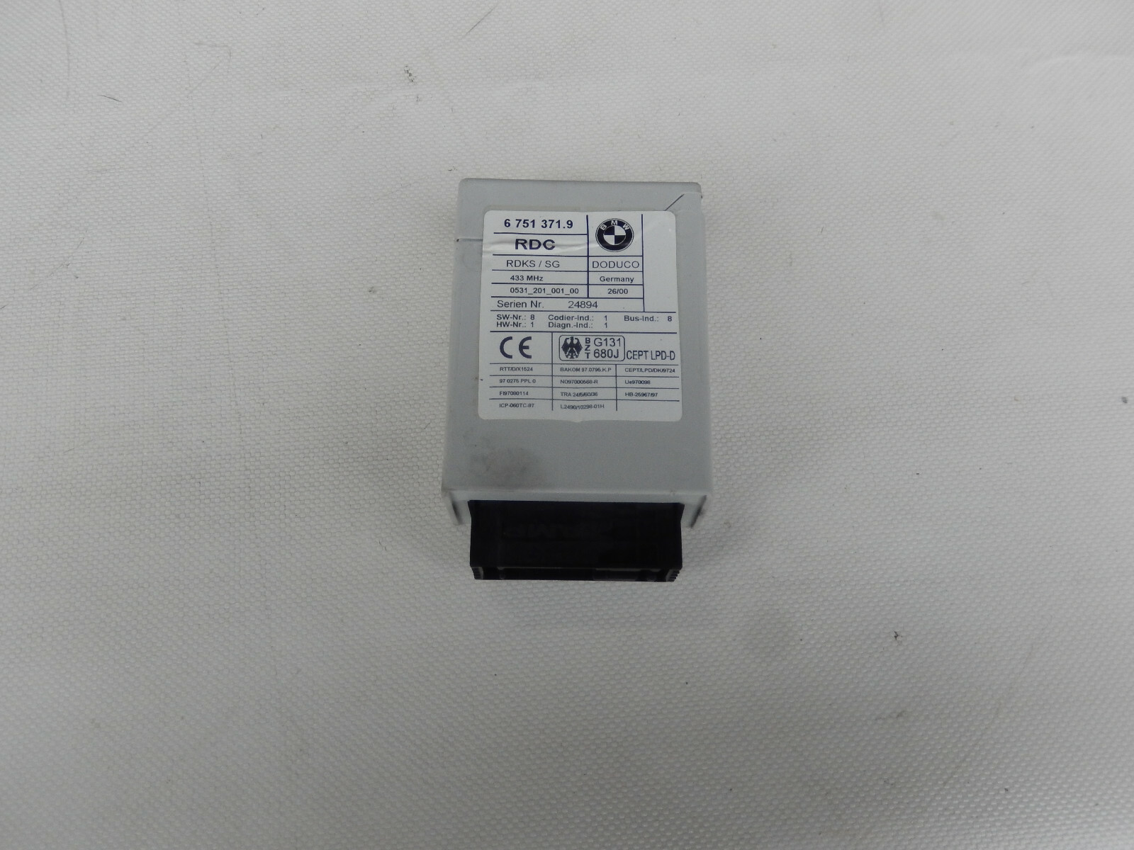 BMW E38 E39 E46 E53 X5 Steuergerät RDC Reifendruck 6751371 8378751 ...