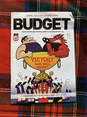 SANFL Football Budget 2012 Grand Final Footy Norwood West Adelaide ...