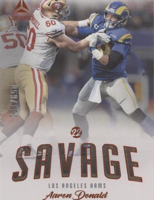 2022 Panini Luminance - Savage Aaron Donald #SAV-ADO Orange /100 for ...