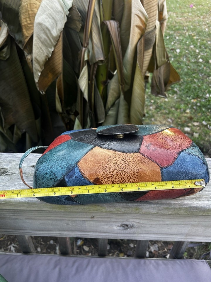 Vtg Genuine Frog skin Made In Philippines Patchwork Hard Shell Purse ...