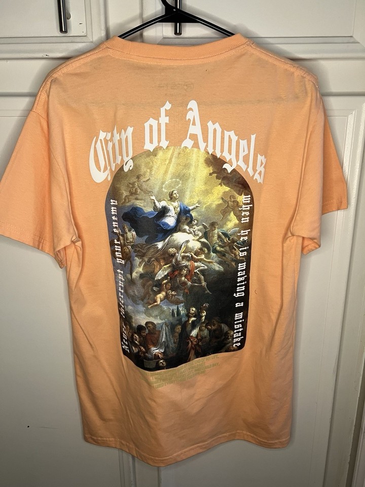 City Of Angels Orange Graphic Tee Medium Unworn Brand New | eBay