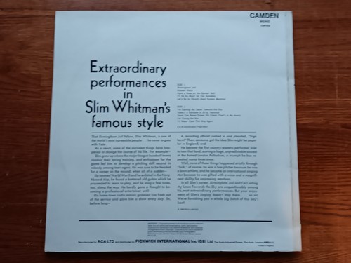 CDM 1018 SLIM WHITMAN-Birmingham Jail 1969 MONO Vinyl Near MINT c pics ...