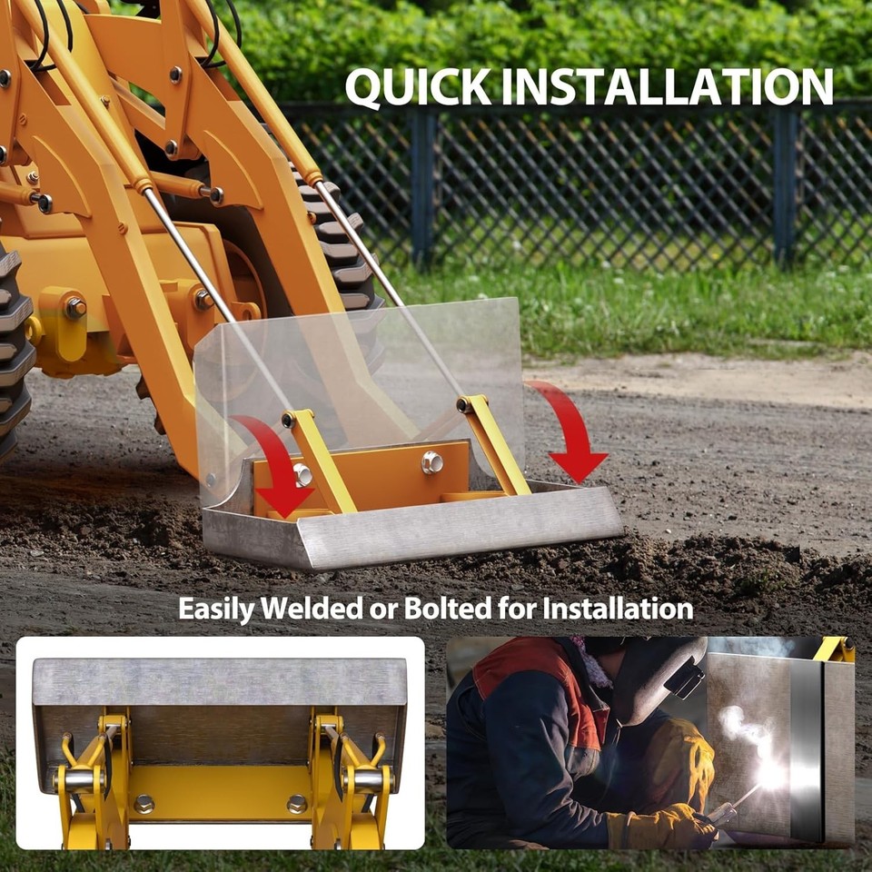 1/4" Steel Quick Tach Mount Plate Skid Steer Loader Bucket Plate | eBay