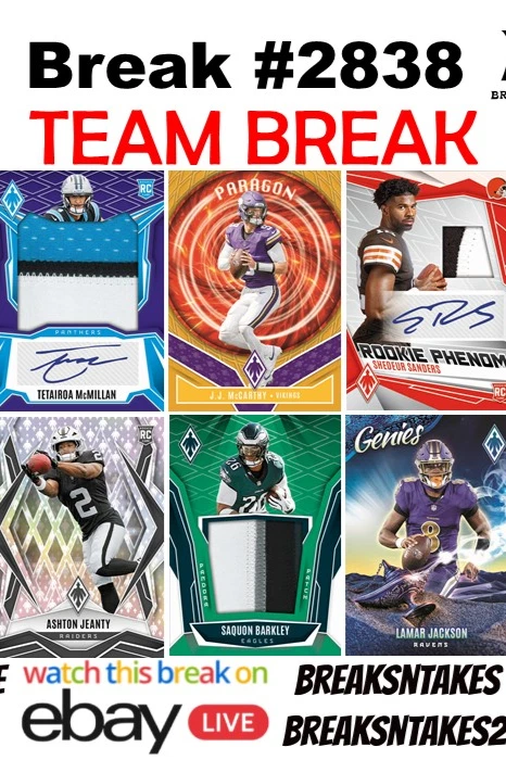 Break #2838: 2025 Panini NFL Phoenix Football Hobby 8 BOX Team Break ...