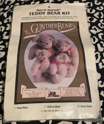 GUNTHER BEAR Teddy Bear KIT ~ Baby Bear ~ The Toy Works ~ 7" | eBay