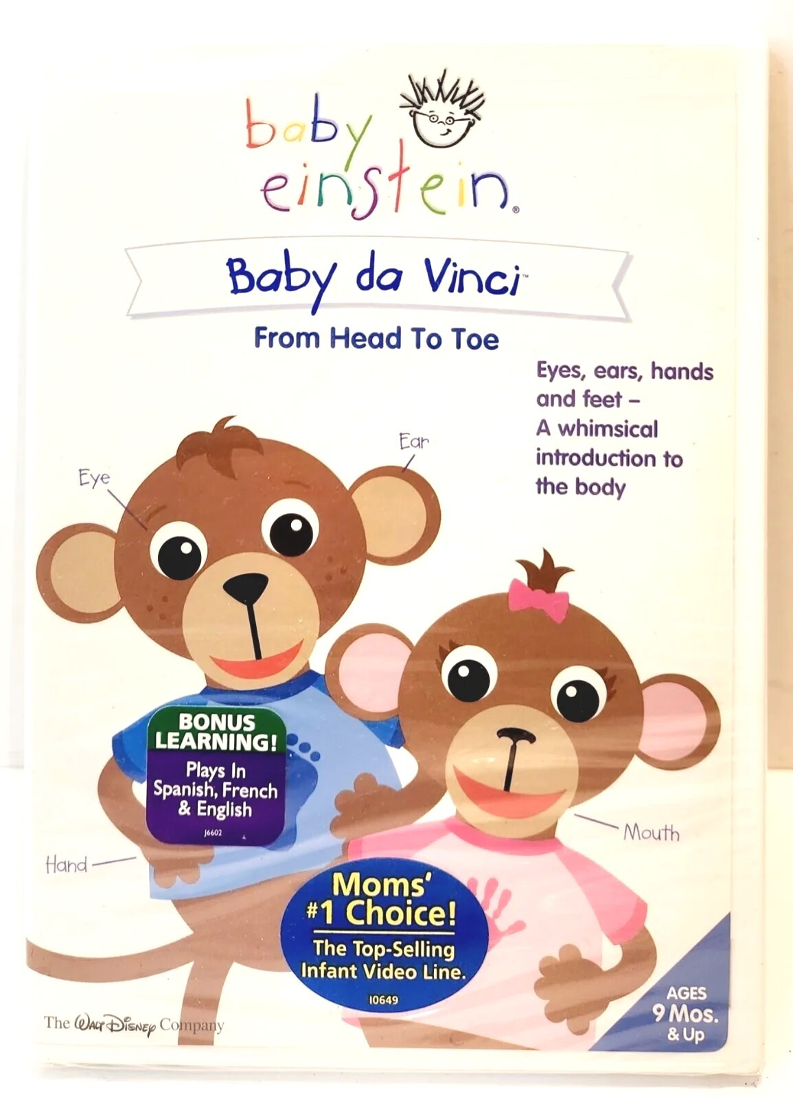 NEW Baby Einstein: Baby da Vinci DVD, 2004 From Head To Toe Factory ...