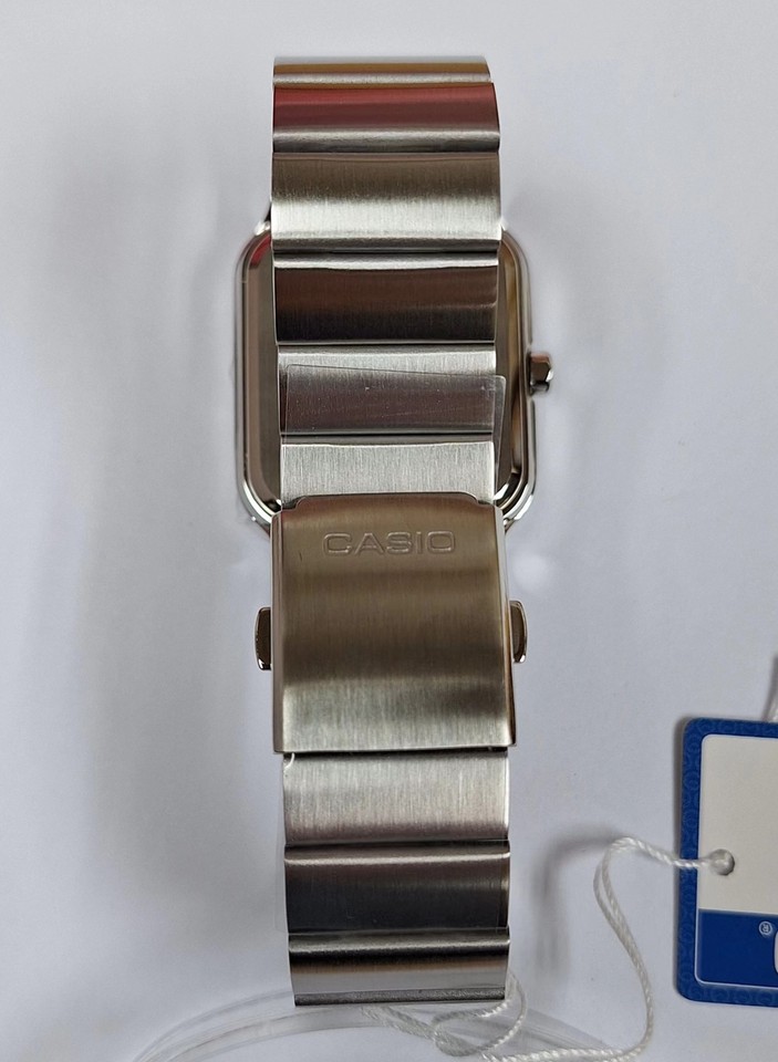 Casio MTP-M305D-7A Analog Moonphase Quartz Stainless Steel Band White ...