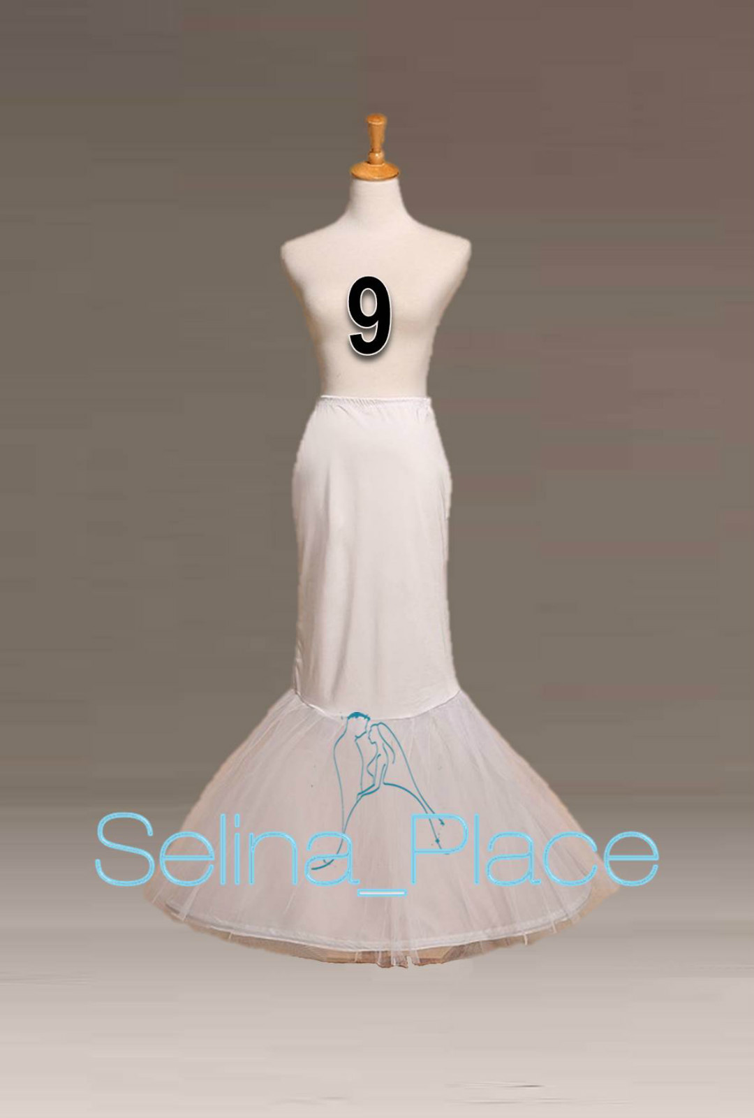 White A Line/Fishtail/Merimaid Hoop Hoopless Ball Gown Crinoline ...