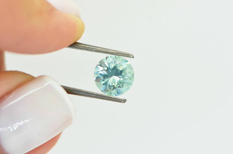 Loose Round Shape Diamond Fancy Blue Color SI1 Certified Enhanced 1.85 ...