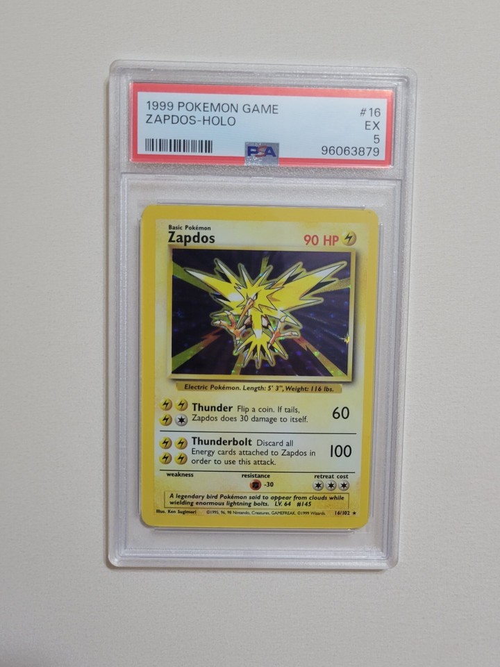 Zapdos - Pokemon Base Set #16 - Excellent PSA 5 - Original Legendary | eBay