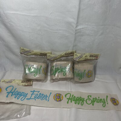 4 Vtg Packages ~ Hallmark Crepe Paper Streamers ~ Easter Spring ...