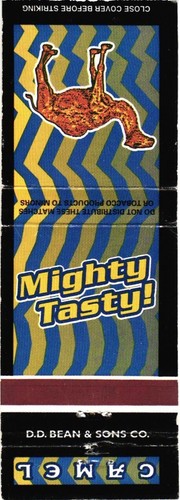 Camel Mighty Tasty Matchbook Fortune Camel Cigarettes Vintage Matchbook ...