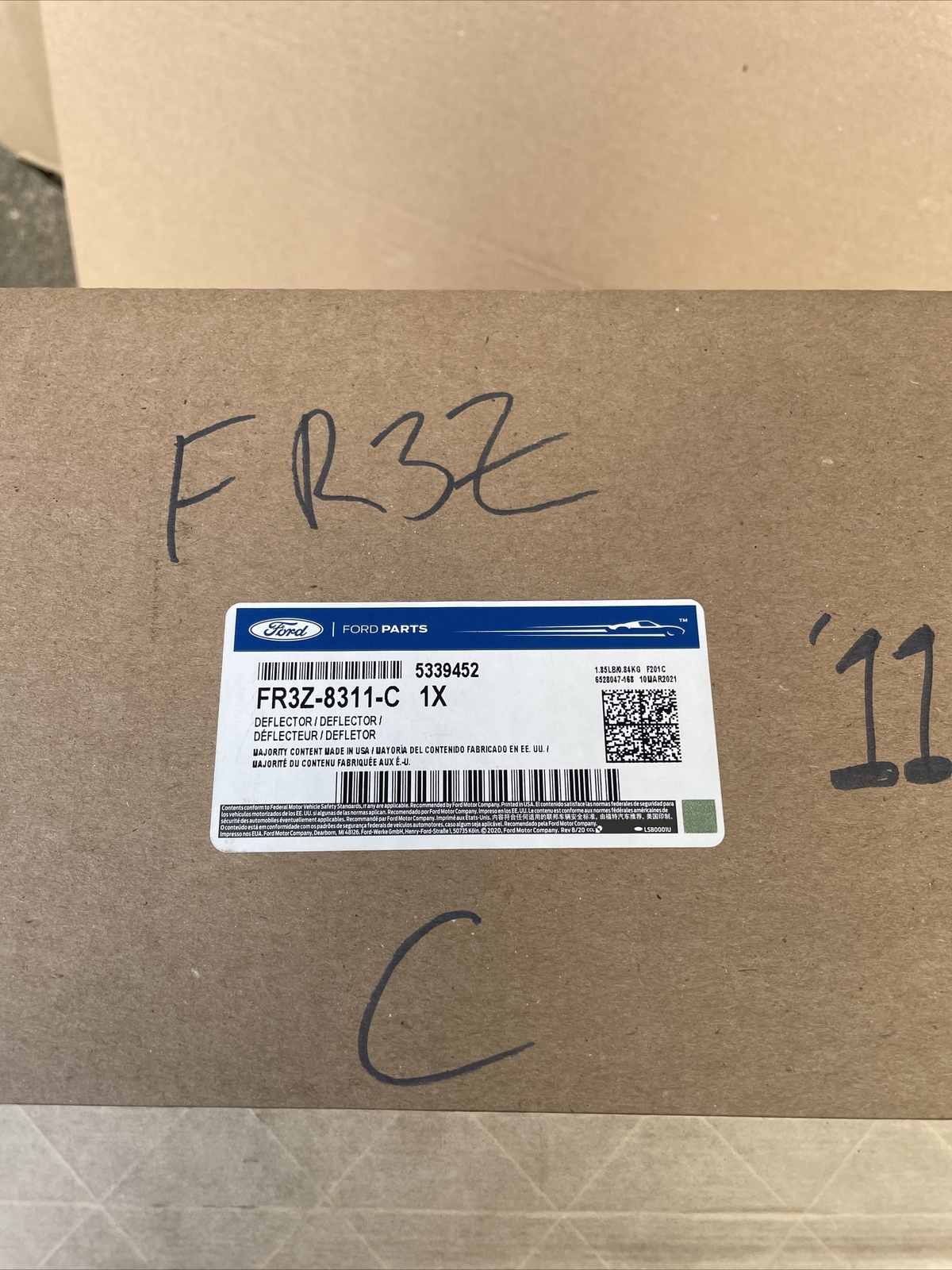 Ford OEM Radiator Support Air Deflector FR3Z8311C Image 4 for sale ...