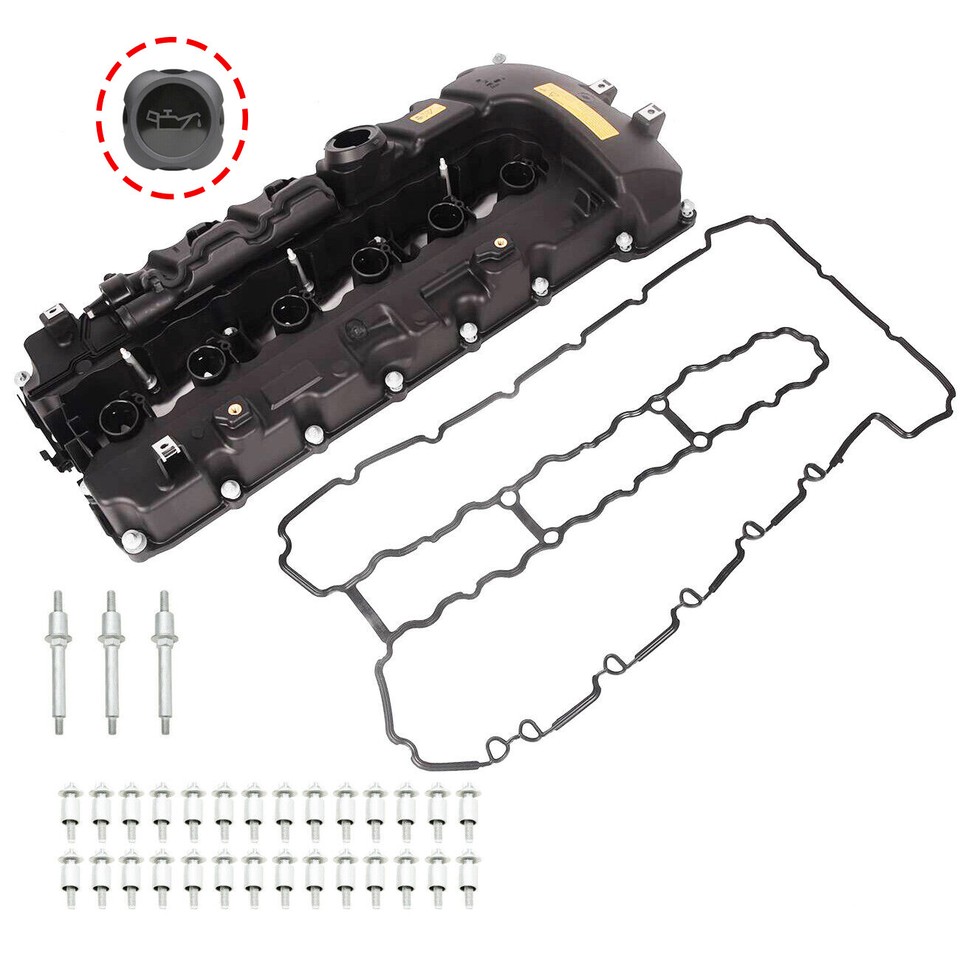 Engine Valve Cover w/Gasket & Cap For BMW 135i 335i 535i Z4 X6 Turbo ...