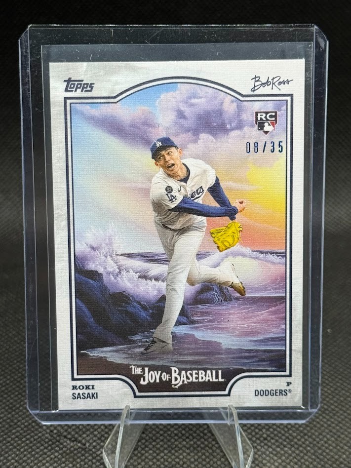 2025 Topps X Bob Ross the Joy of Baseball Roki Sasaki Titanium White ...