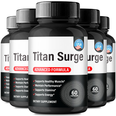 (5 Pack) Titan Surge Men Capsules, TitanSurge Maximum Strength Male ...