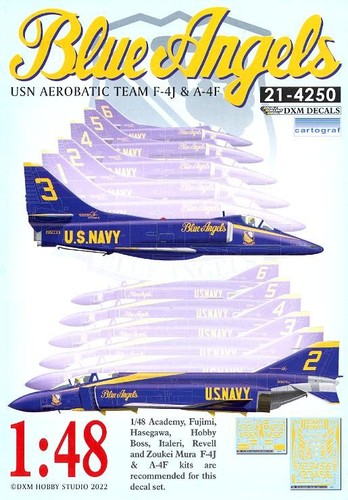 DXM Decals 1/48 BLUE ANGELS US NAVY AEROBATIC TEAM F-4J & A-4F | eBay