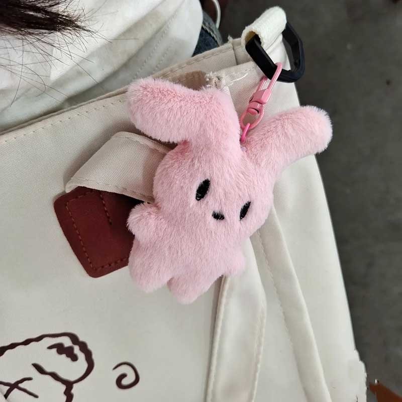 Cartoon Plush Keyring Soft Cute Rabbit Doll Keychain Backpack Pendant ...