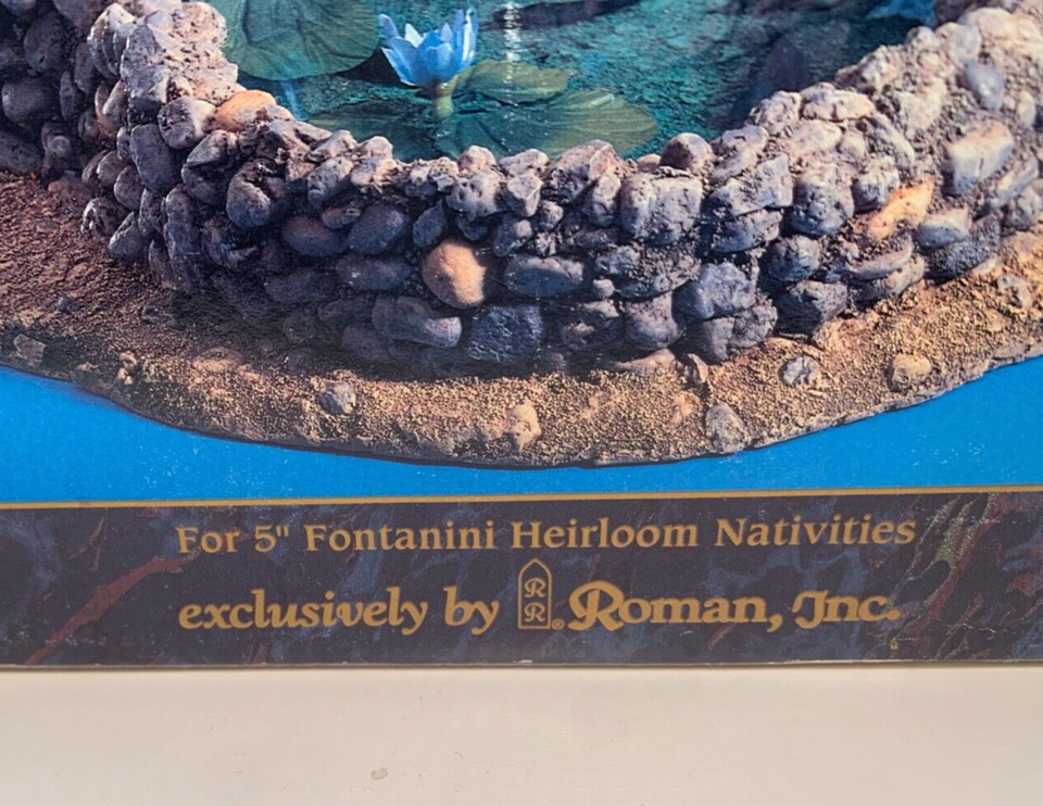 Fontanini 5" Scale Water Lily Pond Nativity Village 94820 *Video* See ...