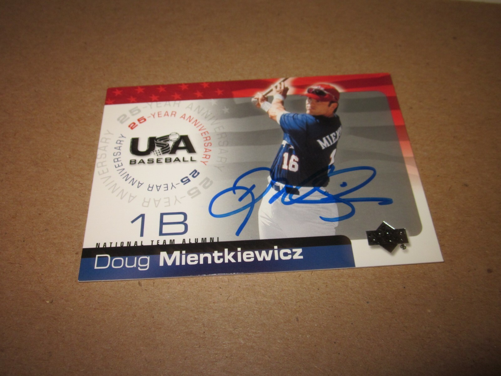 DOUG MIENTKIEWICZ SIGNED AUTOGRAPHED 2004 UPPER DECK USA BASEBALL CARD ...
