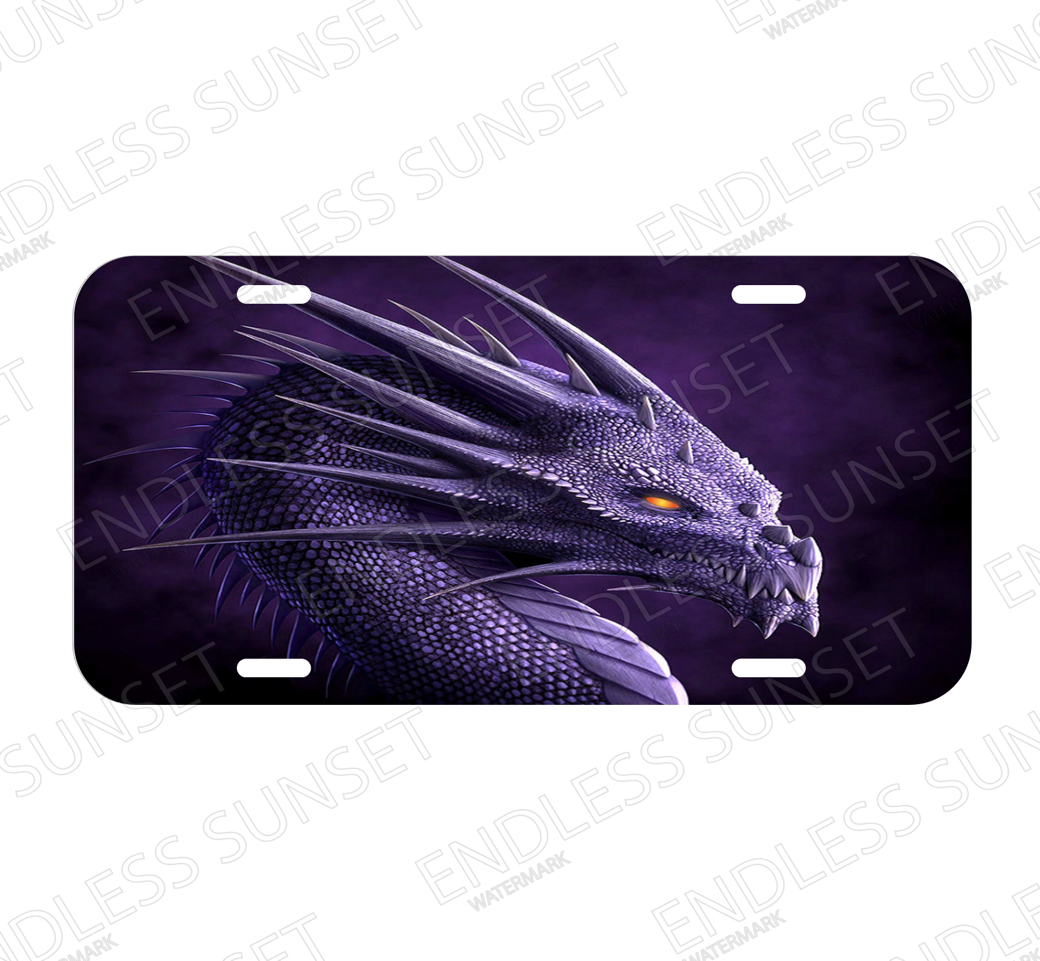 Dragon Eye Lizard Creature Monster Draco Fantasy License Plate Front ...