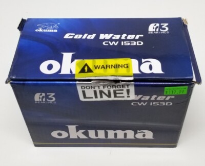 New Okuma CW-153D Cold Water Linecounter Trolling Reel 3 Bearings 5.1:1 ...